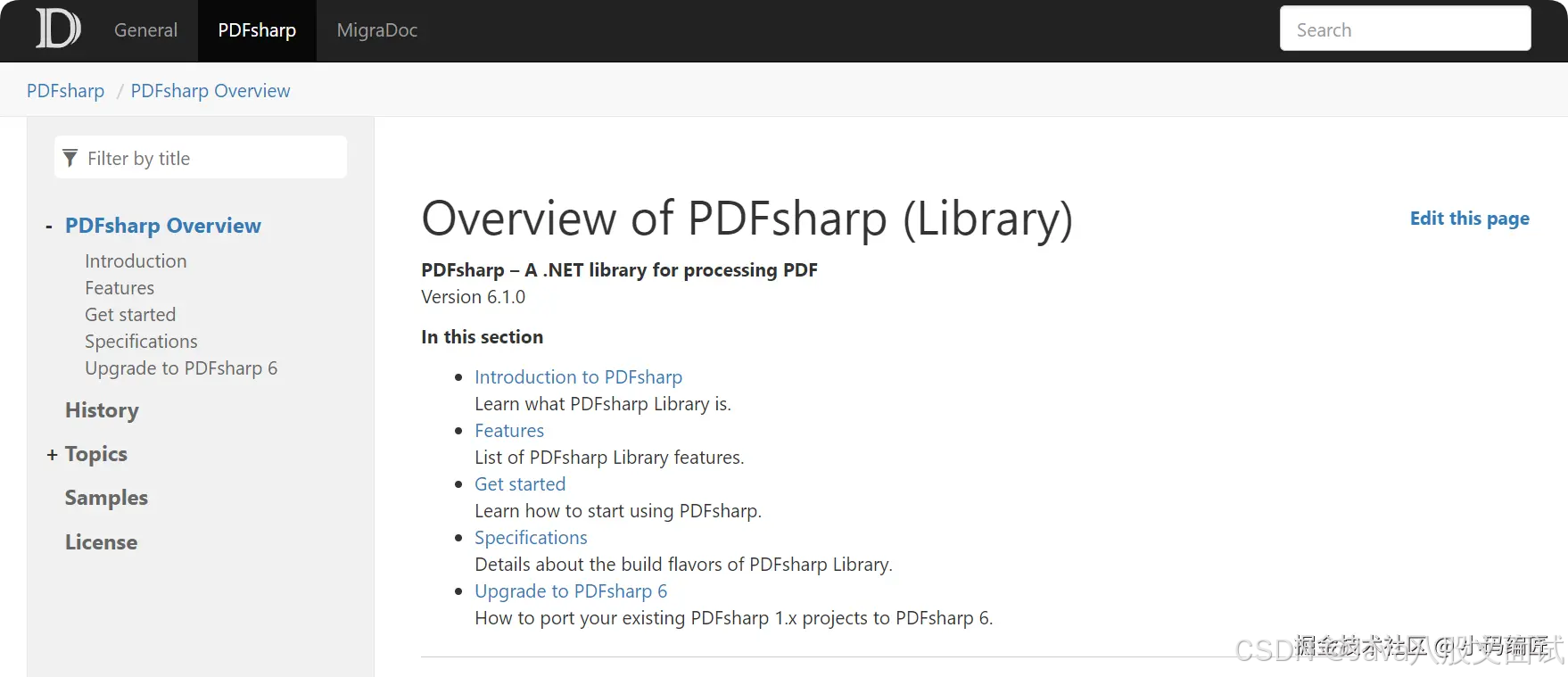 .NET 免费开源强大的 PDF 类库（PDFSharp）-CSDN博客
