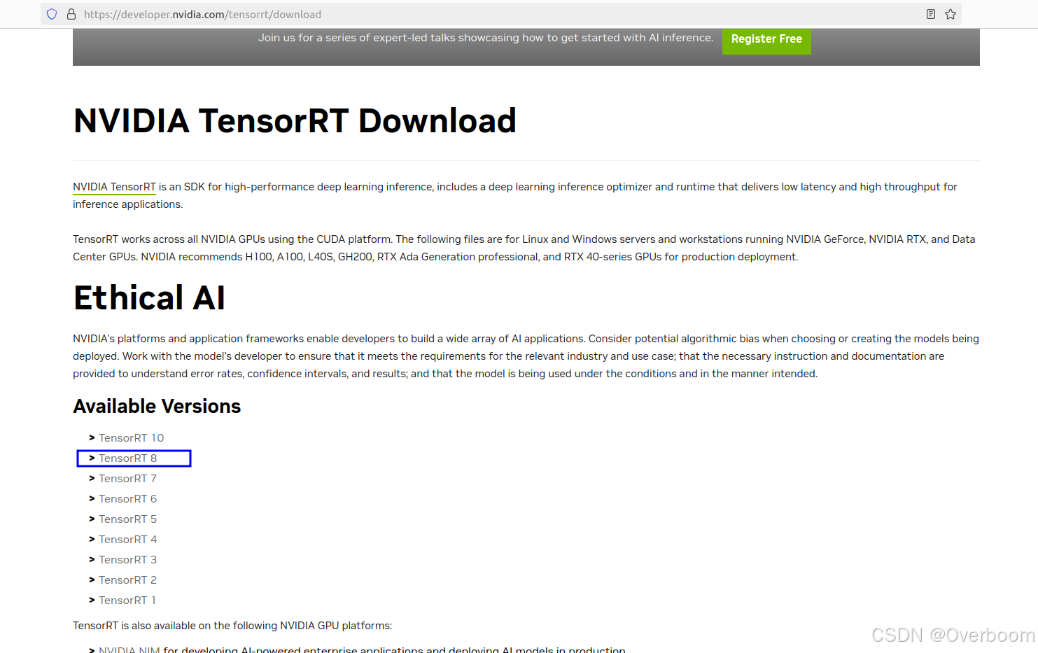 [tensorrt] --- tensorrt安装及使用_pip tensorrt-CSDN博客