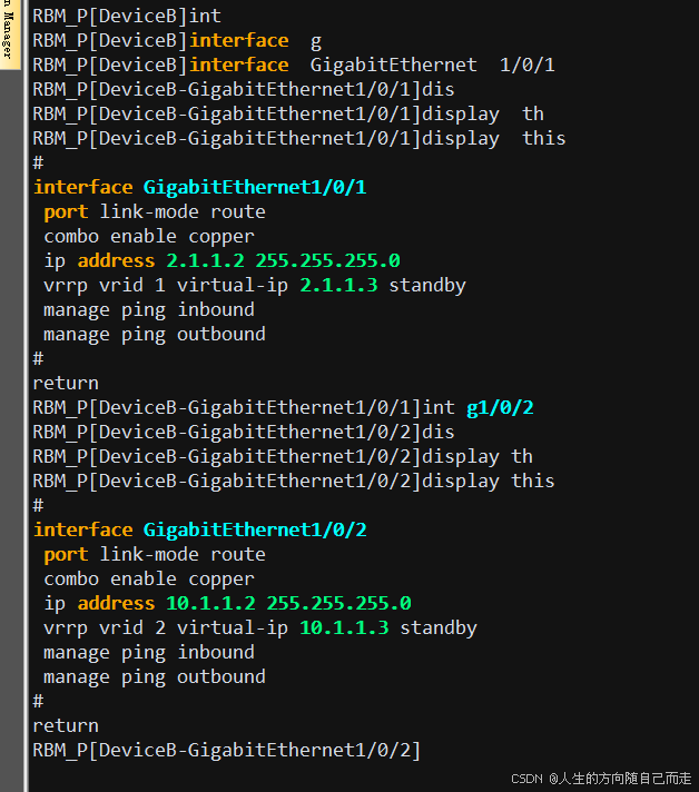 图解RBM(VRRP+NAT联动+HA实操)_华三防火墙-CSDN专栏