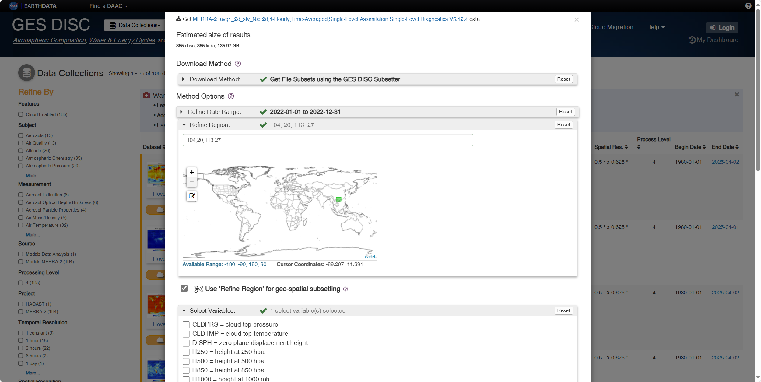 【保姆级教程】MERRA-2大气可降水量PWV数据下载、读取。_merra-2数据下载-CSDN博客