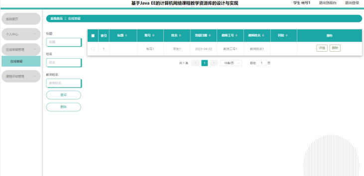 计算机毕业设计springboot基于javaee的计算机网络课程教学资源库的设计与实现 基于spring Boot框架的计算机网络课程教学
