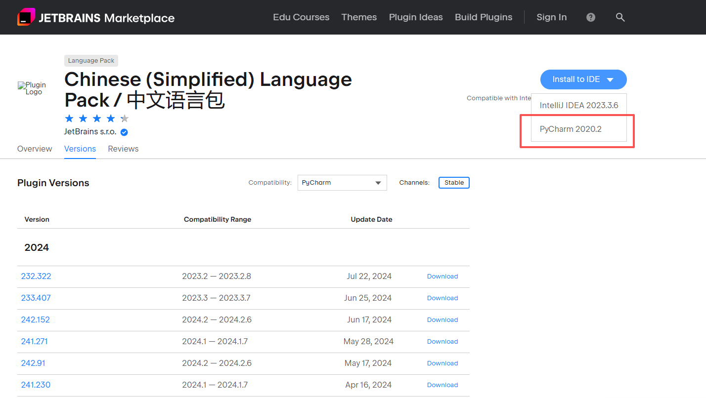 Plugin “Chinese (Simplified) Language Pack / 中文语言包“ was not installed ...