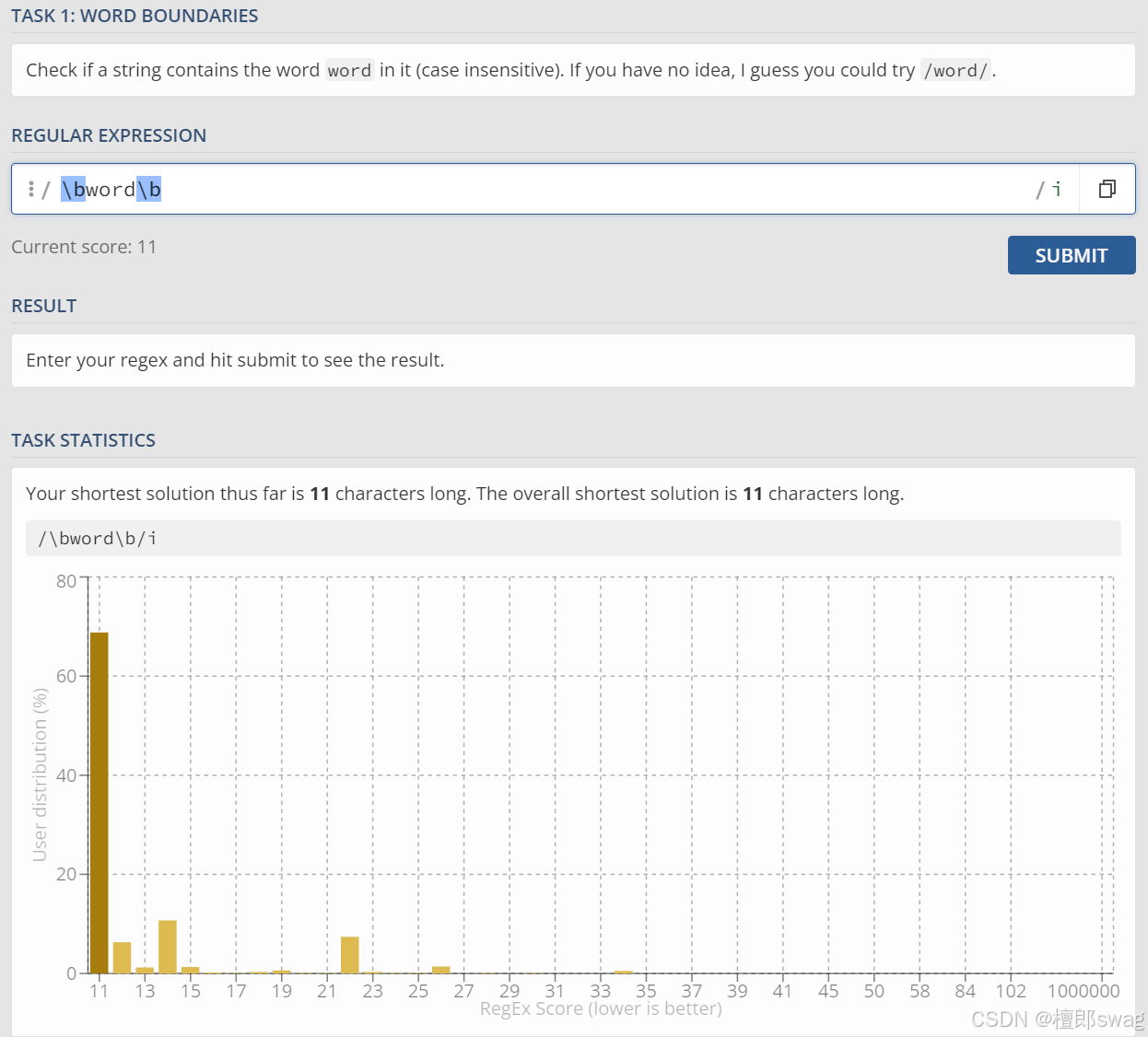 regex101网站Regex Quiz练习答案及笔记分享_check if a string contains the word word in it (ca-CSDN博客