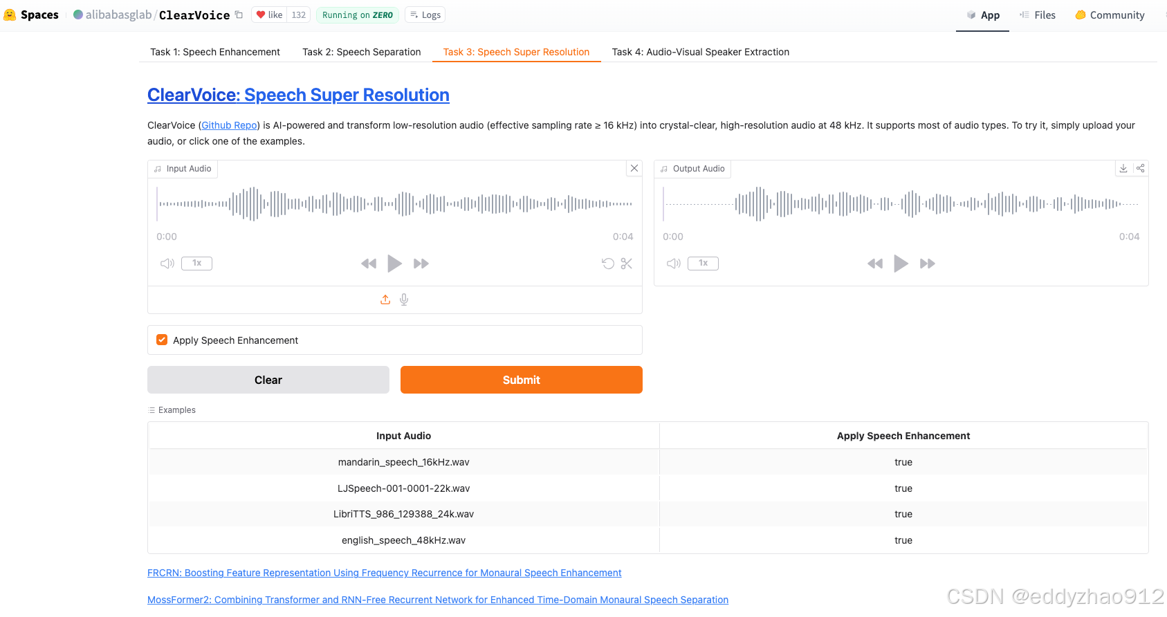 让语音听感焕然一新：ClearerVoice-Studio 超分辨率功能全新发布-CSDN博客