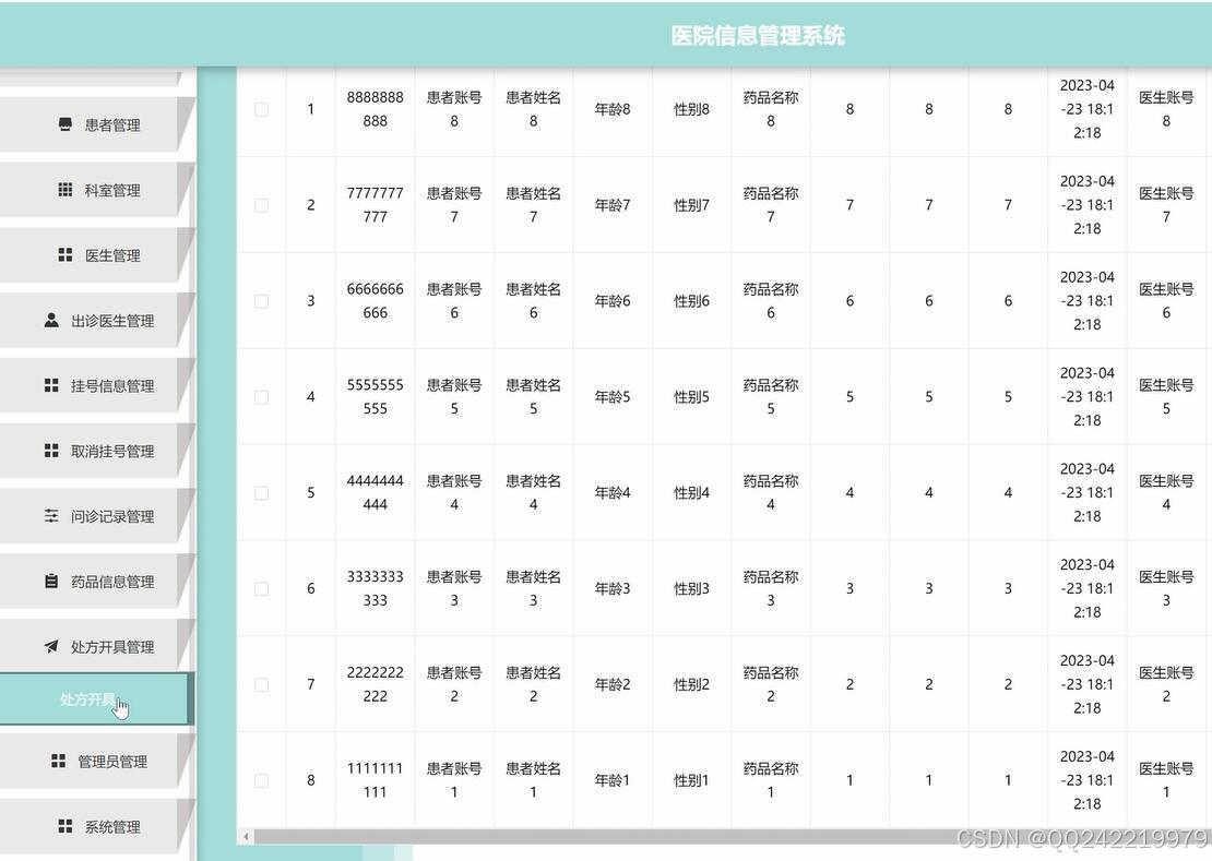 计算机毕业设计springbootvue医院问诊挂号处方信息管理系统计算机毕业设计 Springbootvue的医院门诊预约挂号系统 Csdn博客
