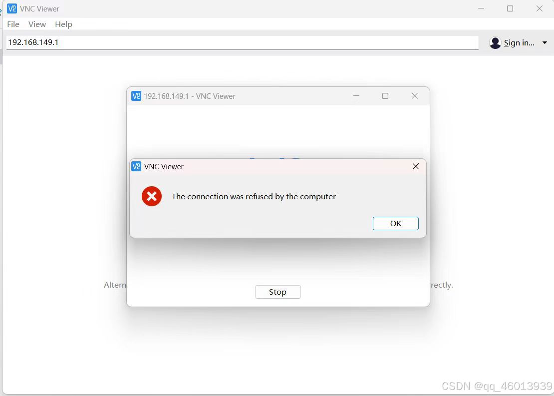 VNC Viwer The connection was refused by the computer问题解决-CSDN博客