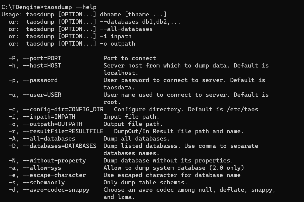 浅析TDengine数据库如何导入导出_tdengine 导出数据-CSDN博客