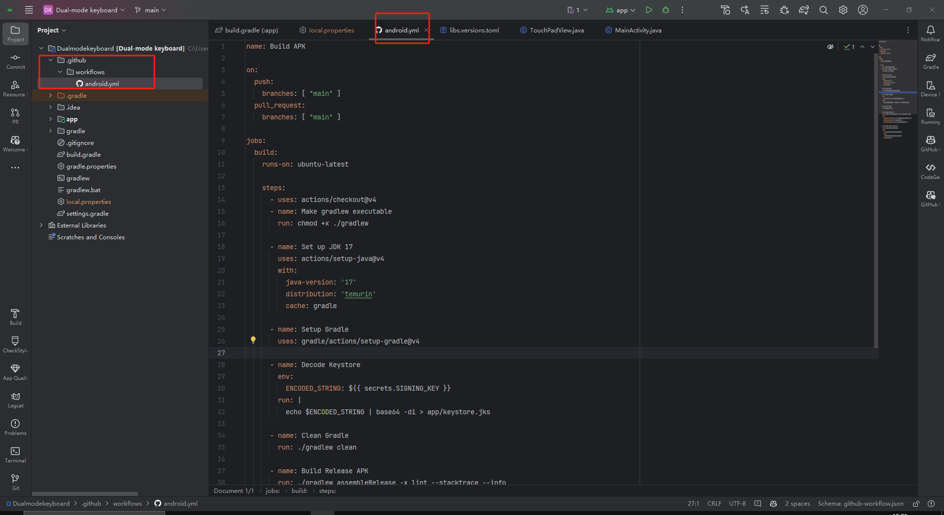 Android 最全的自动化Keystore本地签名和Github Action自动打包工作流_github打包apk-CSDN博客