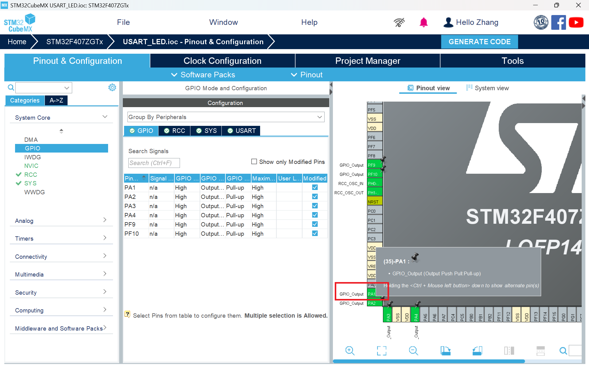 STM32F407实现串口控制流水灯_stm32f407vxt6实现控制pa2和pc1-CSDN博客