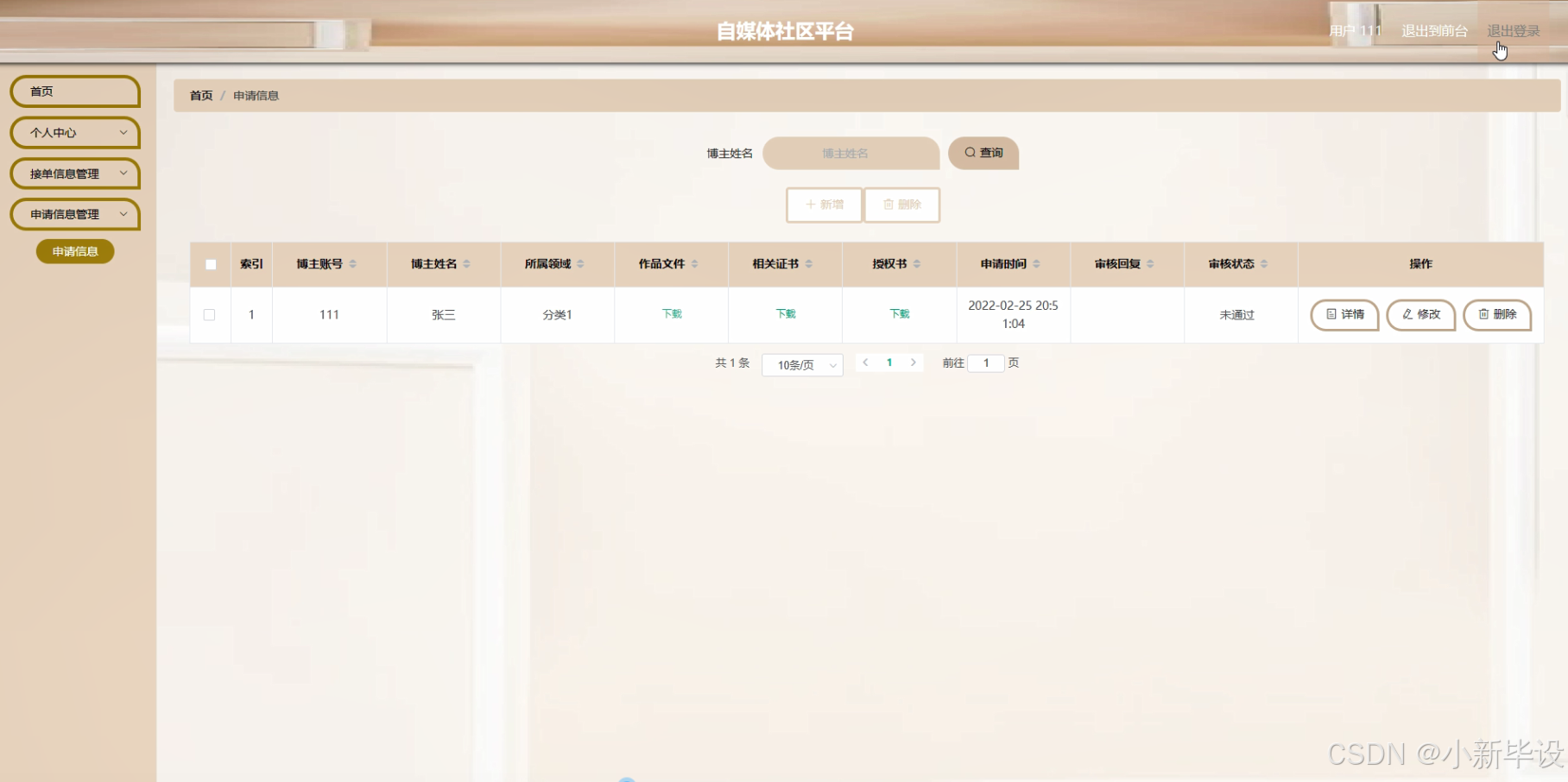 Java计算机毕业设计自媒体社区平台（开题程序论文）基于java的自媒体管理系统 Csdn博客