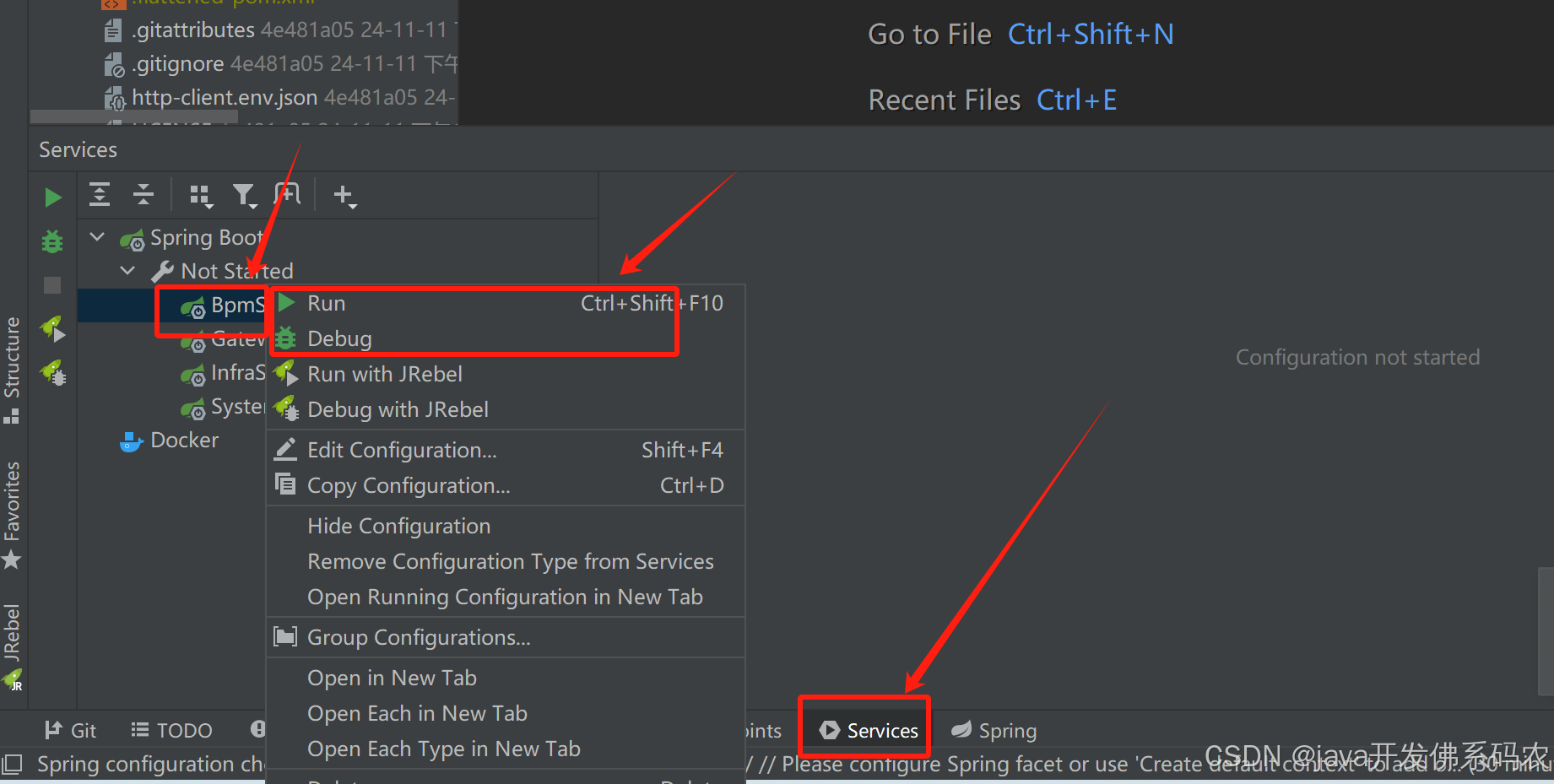 IDEA如何快速启动多个微服务模块之开启Run DashBoard_idea 多服务启动面板-CSDN博客