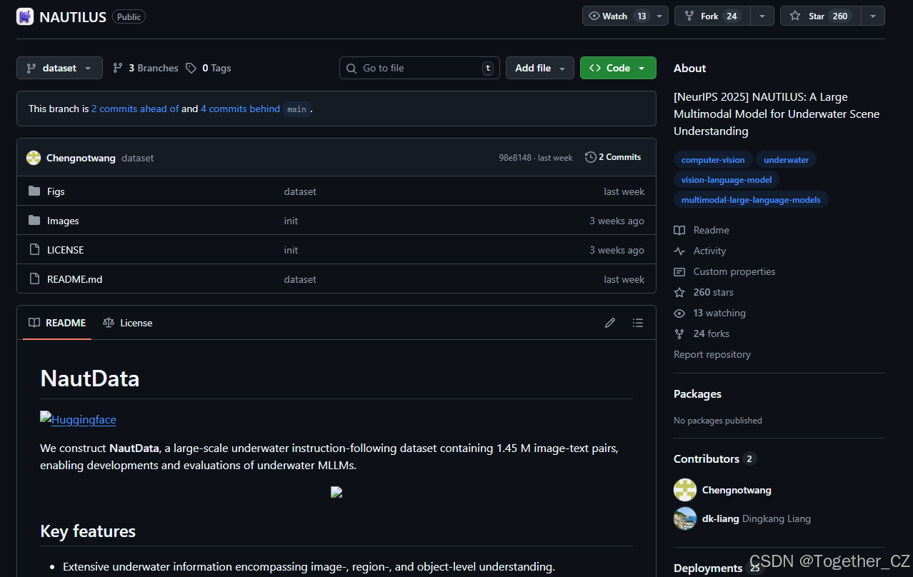NAUTILUS : A Large Multimodal Model for Underwater Scene Understanding——一种用于水下场景理解的大型多模态模型-CSDN博客
