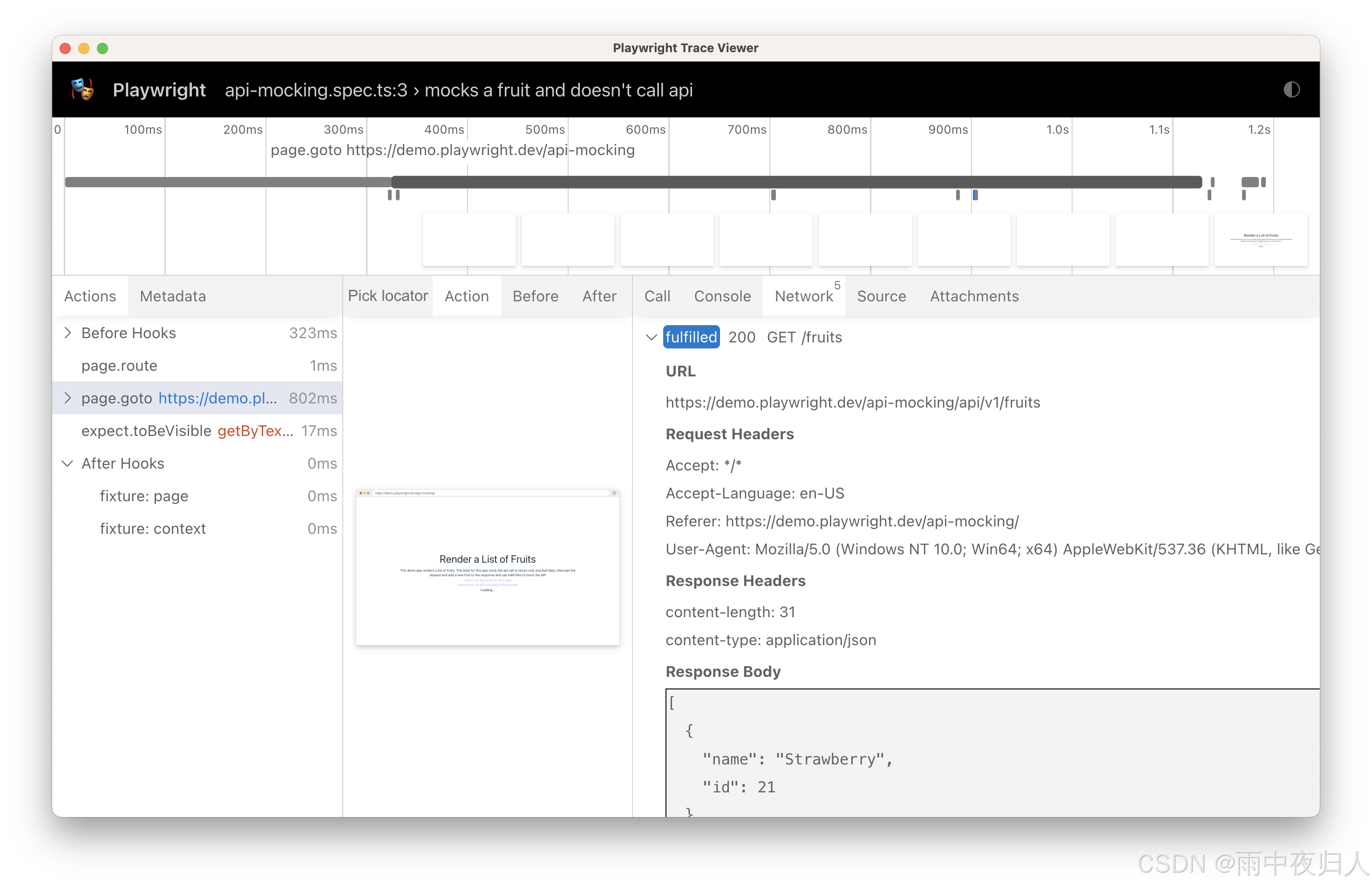 自动化测试工具playwright中文文档-------26.Mock APIs_playwright 文档-CSDN博客