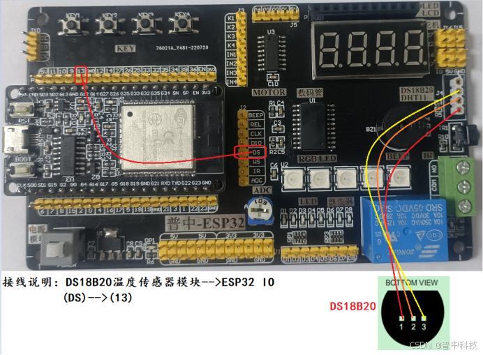 【普中ESP32开发攻略--基于MicroPython】--第19章 DS18B20温度传感器实验_micrpoython ds18b20-CSDN博客