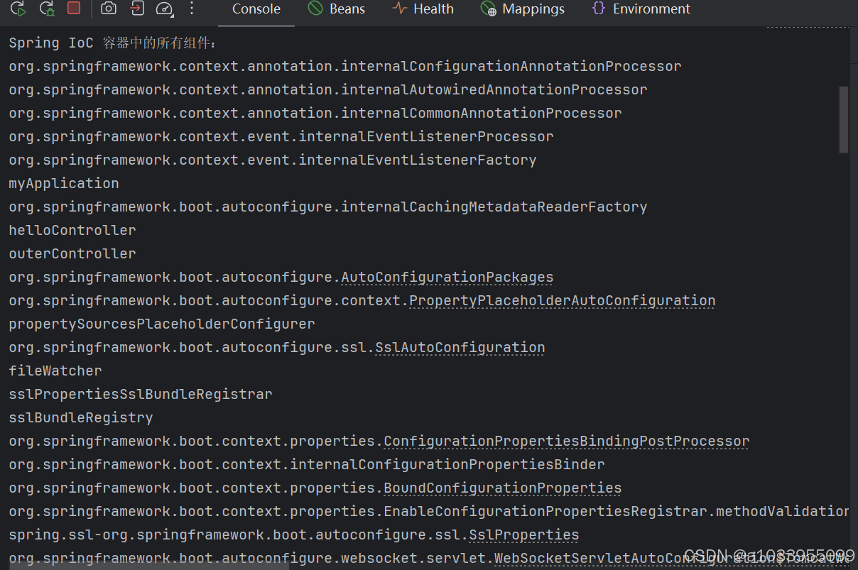 查看spring IoC的Bean并打印_打印所有 bean 名称-CSDN博客