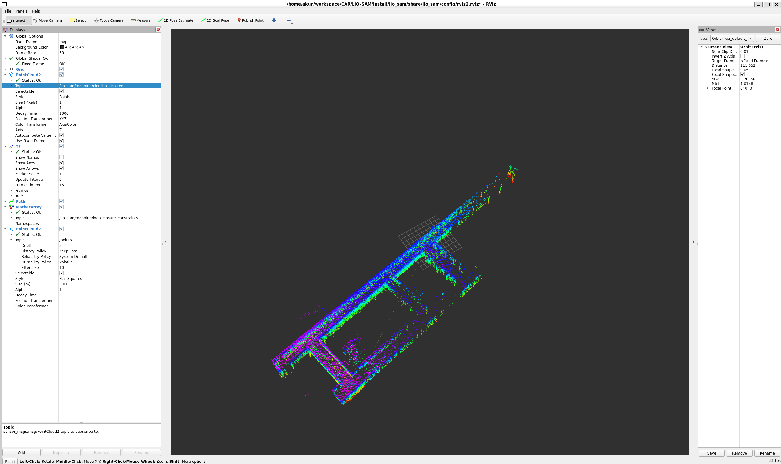 LIO-SAM ros2 walking_dataset数据集 & 仿真 & mid360激光雷达-CSDN博客
