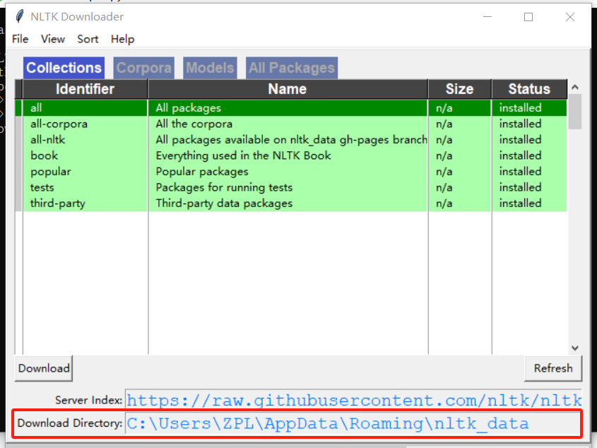 NLTK库安装，download及在Pycharm中使用_nltk下载-CSDN博客