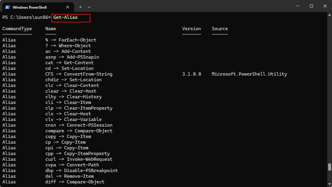 在win11的powershell中的常用cmdlet命令-CSDN博客