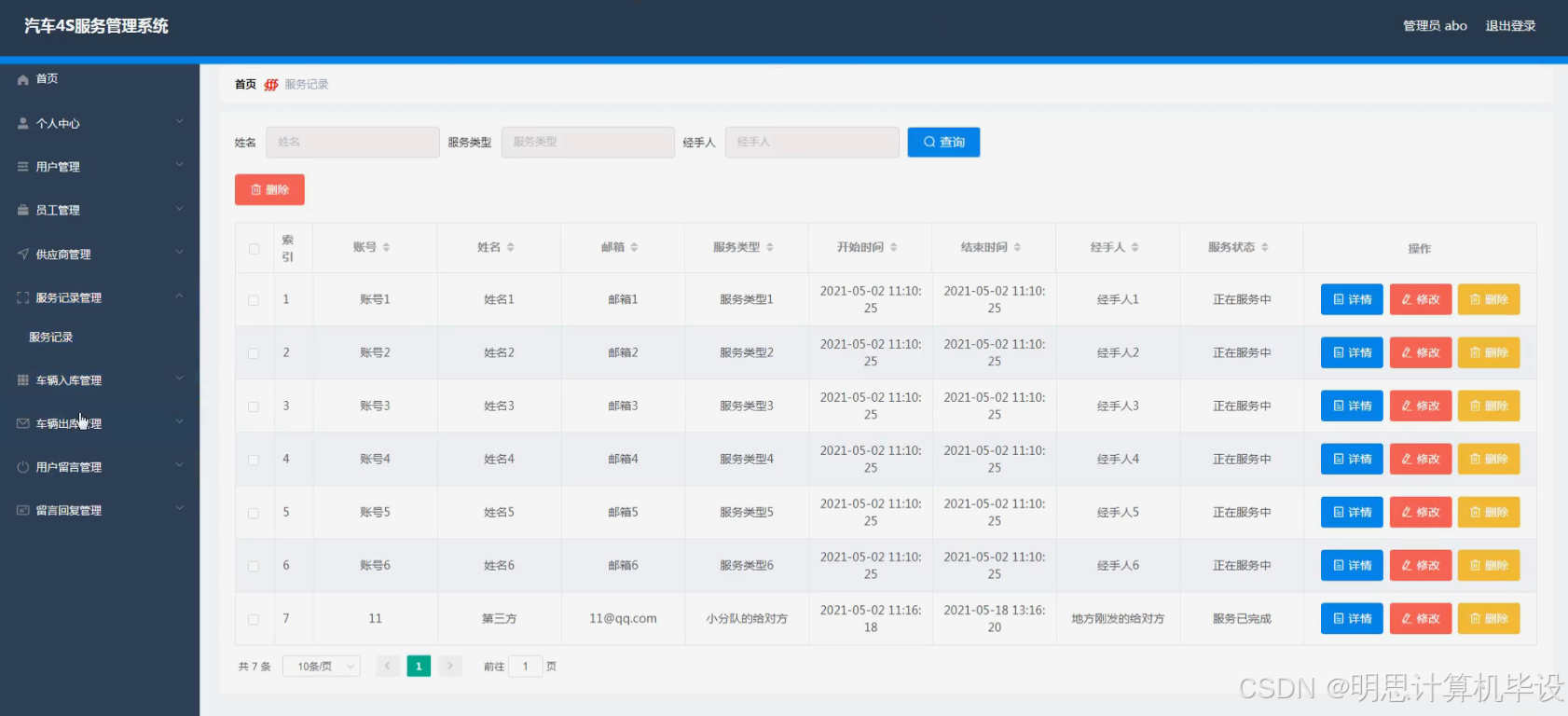 springboot毕设 汽车4S服务管理系统 程序+论文-CSDN博客
