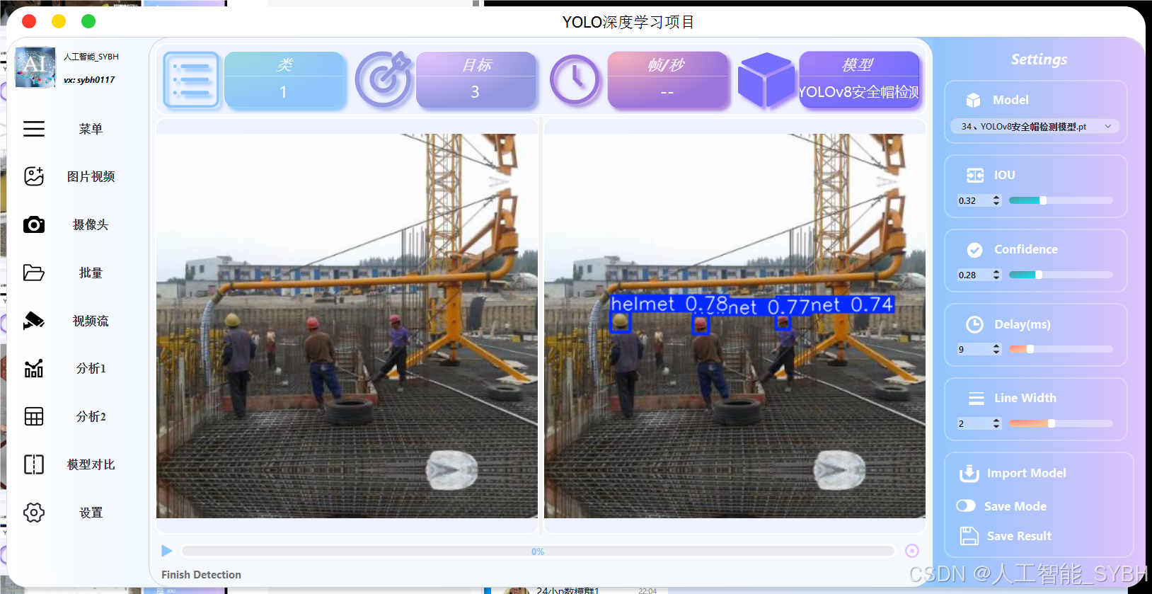基于YOLOv8的安全帽检测系统（深度学习模型+UI界面+Python代码+训练数据集）_基于yolov8n的安全帽识别检测系统-CSDN博客