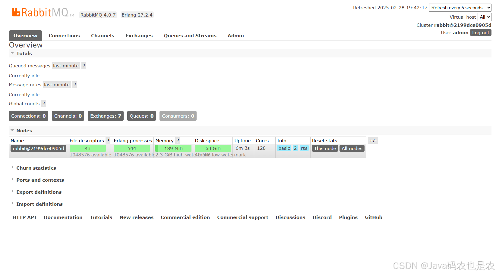 使用docker部署RabbitMQ_docker部署rabbitmq 1883-CSDN博客