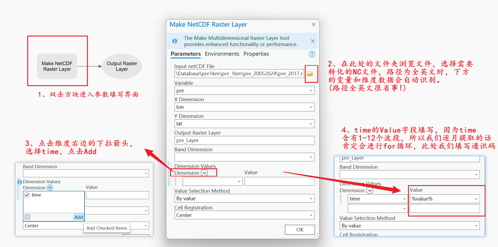 GIS模型构建器：NC文件转TIF文件_nc转tif-CSDN博客
