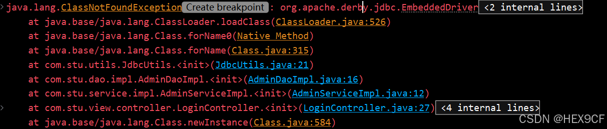 【Java】java.lang.ClassNotFoundException: org.apache.derby.jdbc.EmbeddedDriver（Derby）-CSDN博客