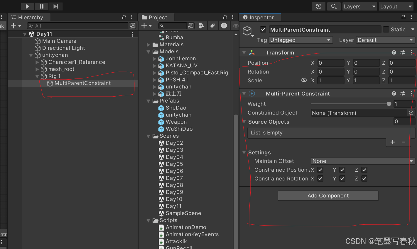 Unity中让角色拿着刀_unity multi-parent constraint-CSDN博客