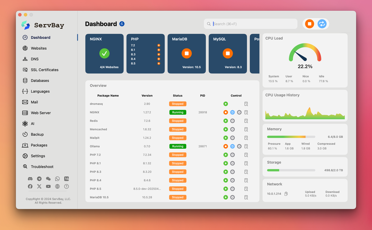 ServBay: 一键部署 macOS 开发环境-CSDN博客