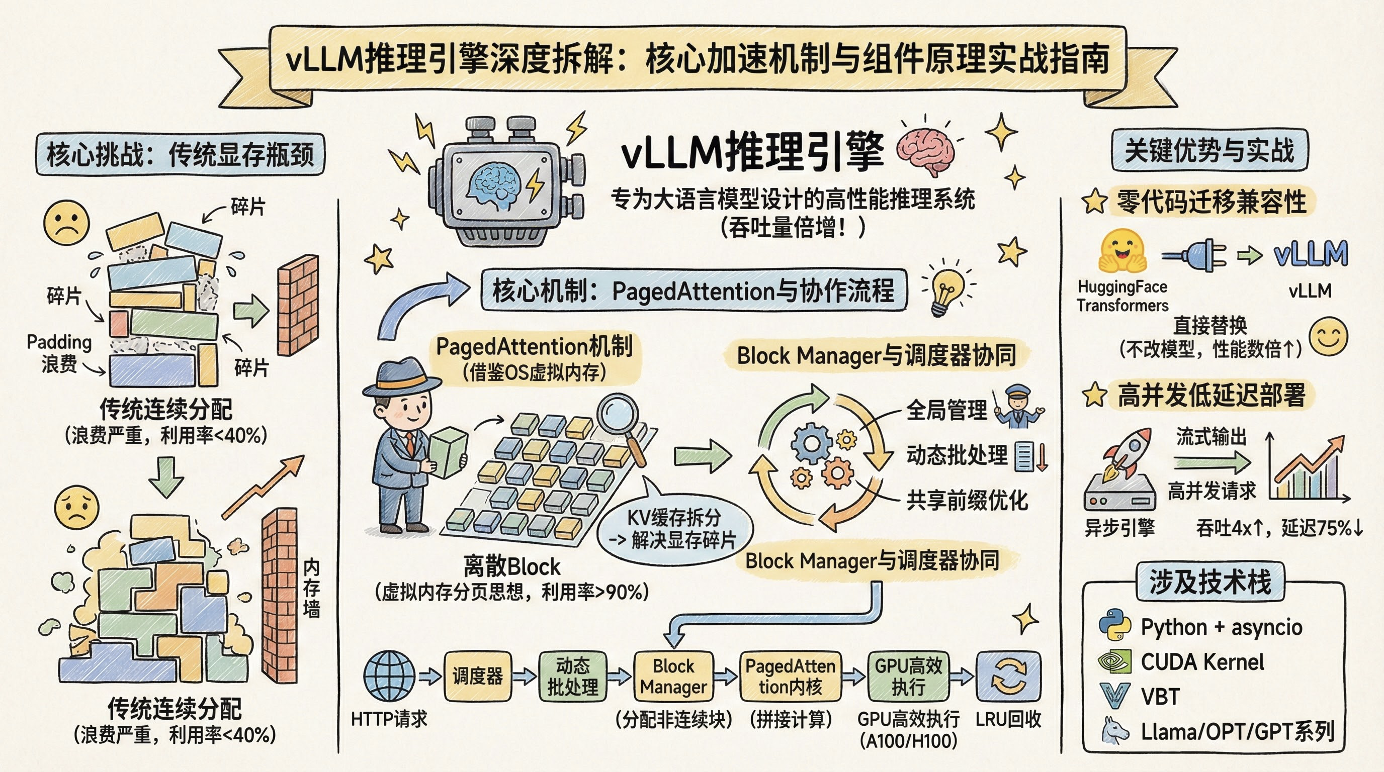 vLLM推理引擎深度拆解：核心加速机制与组件原理实战指南_大猫子-昇腾开源生态专区