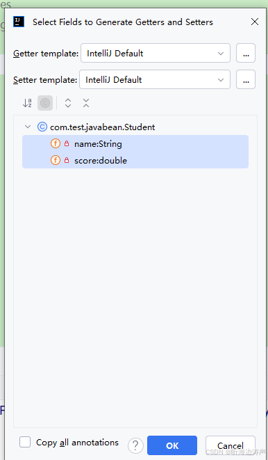 在IDEA中怎么快速生成Java成员变量的setter和getter方法_idea自动生成getter和setter方法-CSDN博客