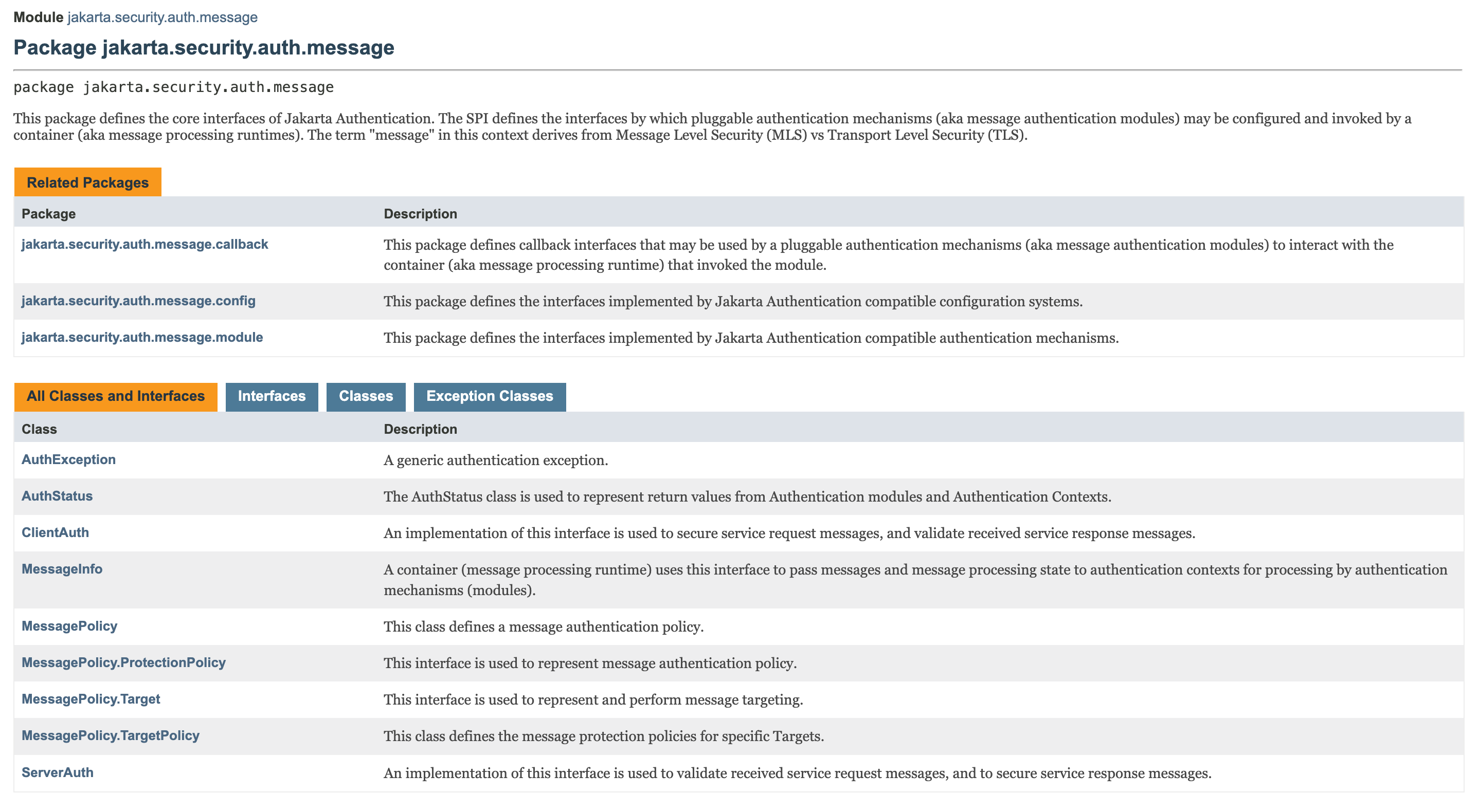 Jakarta EE 具体模块的拆解 —— Jakarta Authentication_jakarta.security.auth.message-CSDN博客