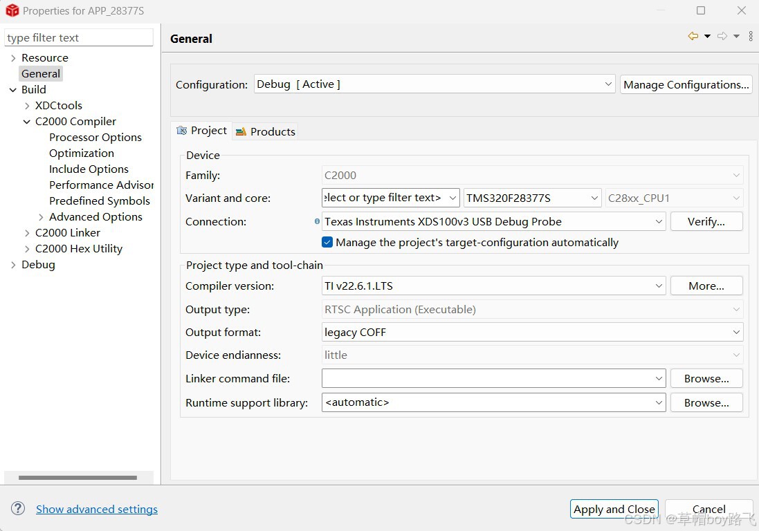 ccs项目配置_ccs10使用c2000-CSDN博客