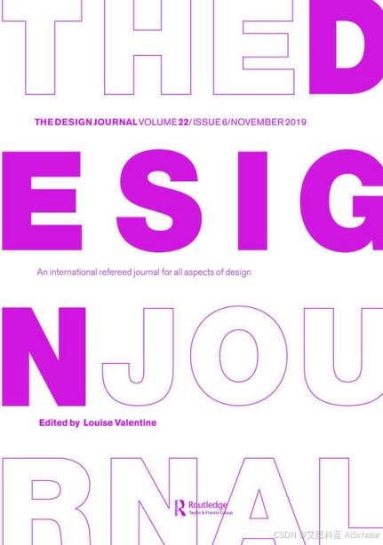 Scopus，AHCI收录期刊推荐 | Design Journal（ISSN: 1460-6925）_design journal期刊-CSDN博客