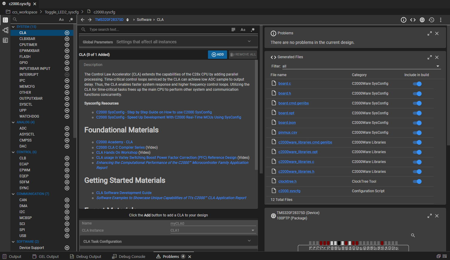 C28x或C2000 — SysConfig的运用_c2000 sysconfig-CSDN博客