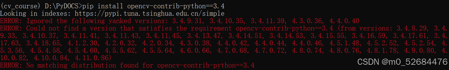 【已解决】cv2.xfeatures2d.SIFT_create()不可用-CSDN博客