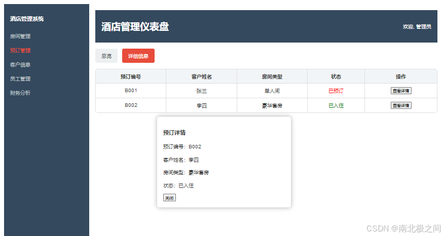 Vue2 Echarts 实现酒店管理系统，支持房间与预订管理” “vue2 实战：构建酒店管理系统后台，涵盖客户信息与财务分析” “从零零搭建 Vue2 酒店管理系统，支持房间管理、客户 