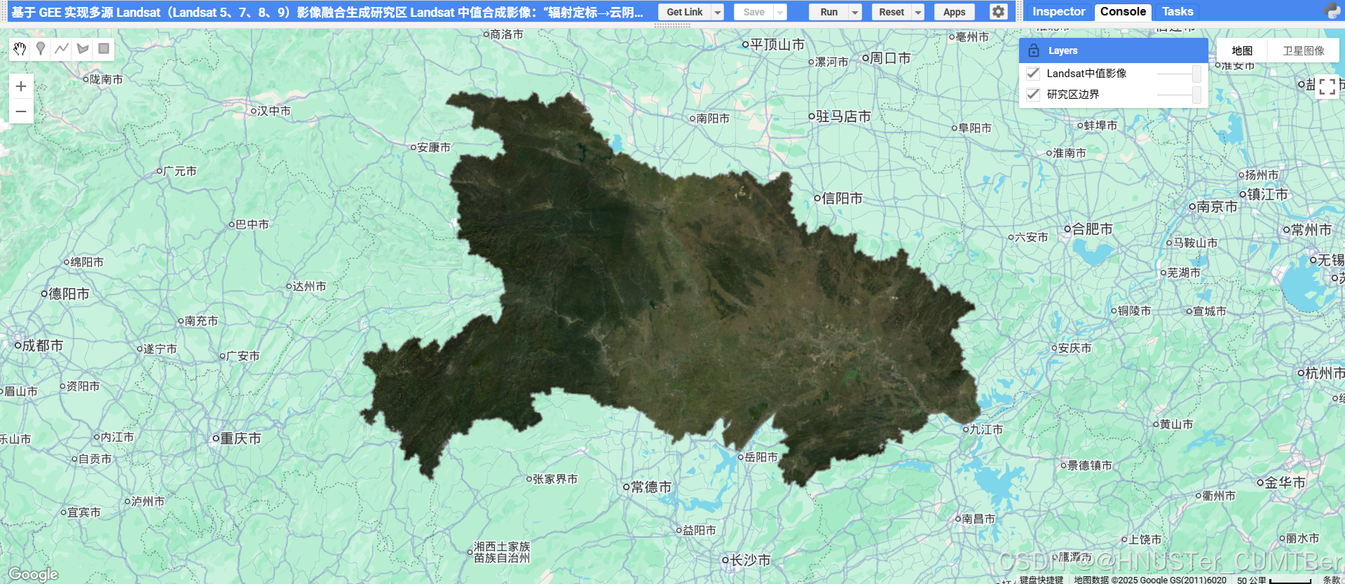 基于 GEE 实现多源 Landsat（Landsat 5、7、8、9）影像融合生成研究区 Landsat 中值合成影像：“辐射定标→云阴影去除→时空融合”全流程解决方案_landsat影像的 ...