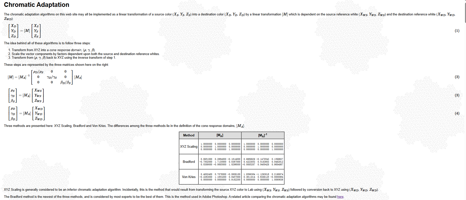 Chromatic Adaptation---Bradford_色适应变换-CSDN博客