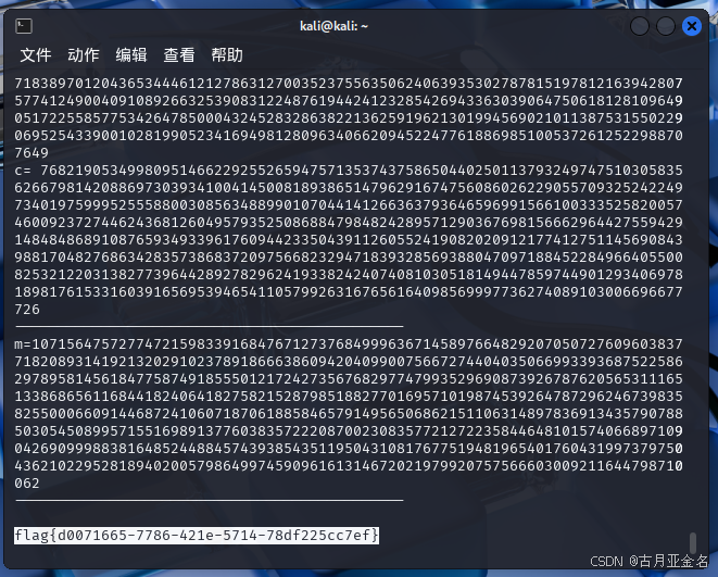 攻防世界（xctf）-Crypto-难度1-rsarsa_攻防世界rsarsa-CSDN博客