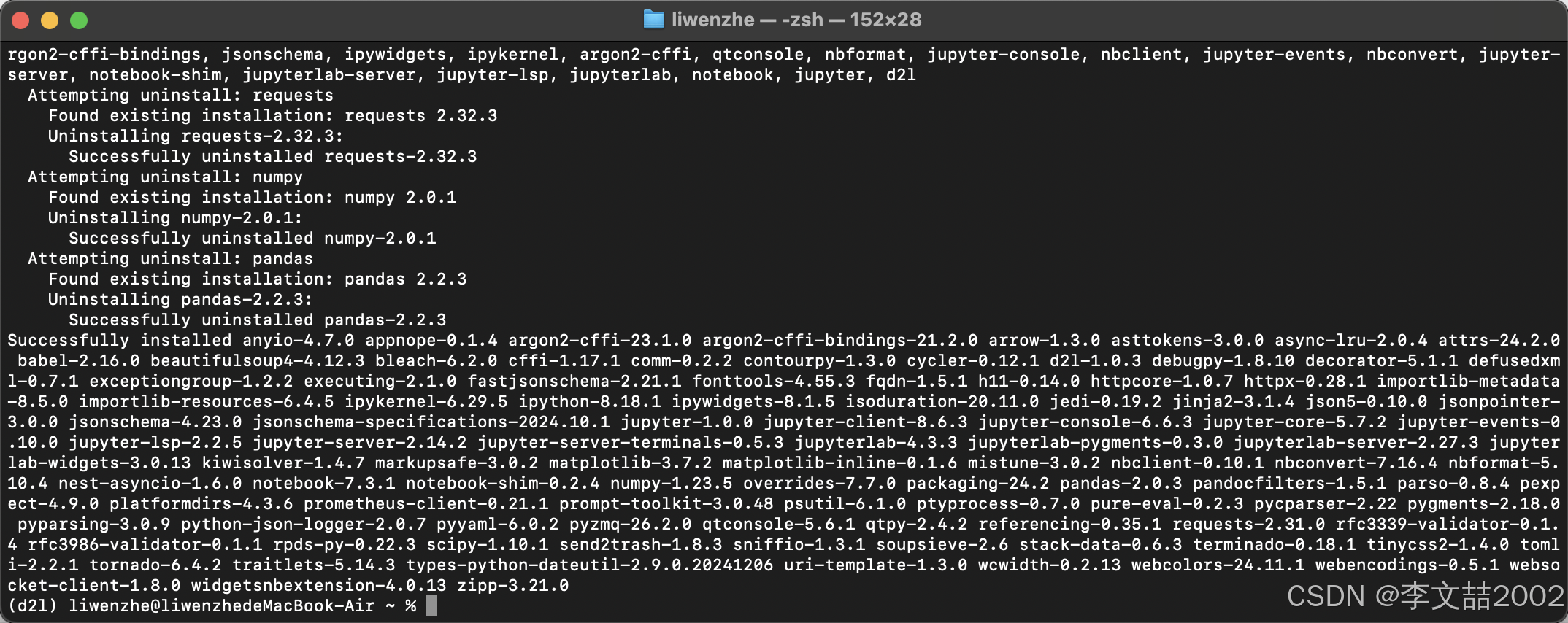 【环境配置】Mac安装D2L包时报错Failed building wheel for pandas-CSDN博客