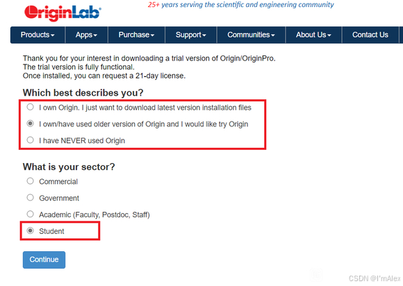 工具推荐：Origin2021正版的免费版申请过程及安装教程_origin2021许可证激活密钥-CSDN博客
