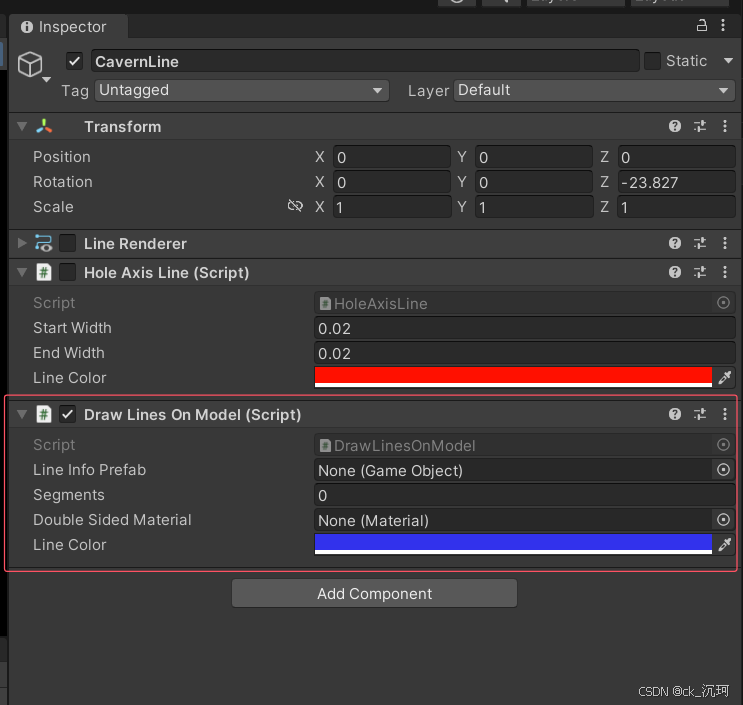 为LineRenderer加上MeshCollider，与XR Simple Interactable交互，射线指向某条线，就显示这条线信息，以及射线穿透-CSDN博客