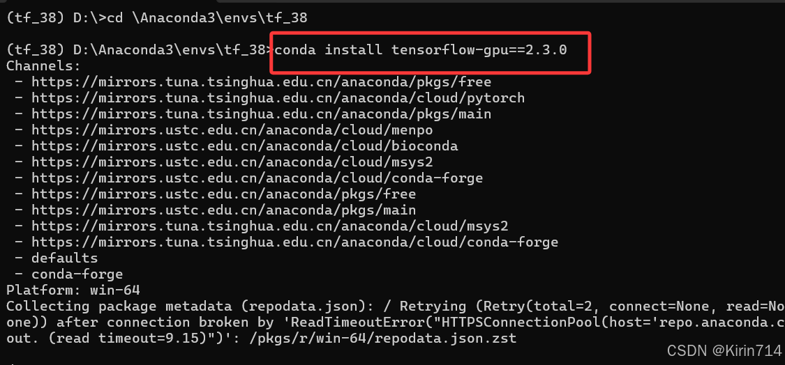 从头使用conda搭建环境运行tensorflow_python3.8能用tensorflow2.10吗-CSDN博客