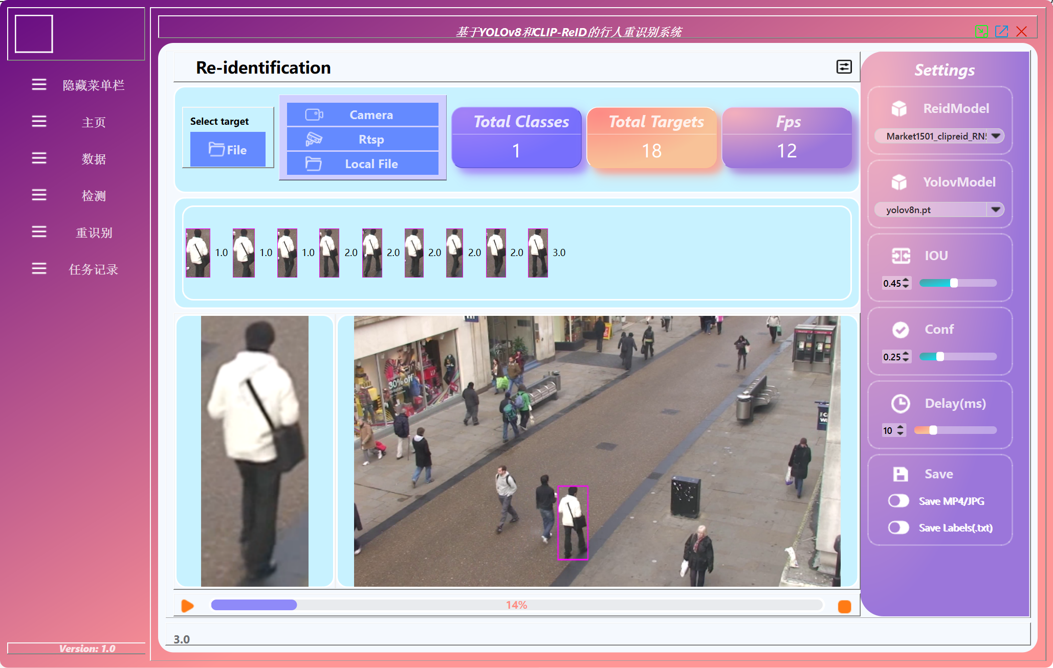 QT界面-跨模态行人重识别代码、行人检测数据集、跨镜头行人重识别-CLIP-ReID+Mysql+YOLO(原创项目)-CSDN博客