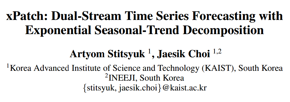 xPatch — 2025 时序或时空预测新 sota 工作！_xpatch模型-CSDN博客