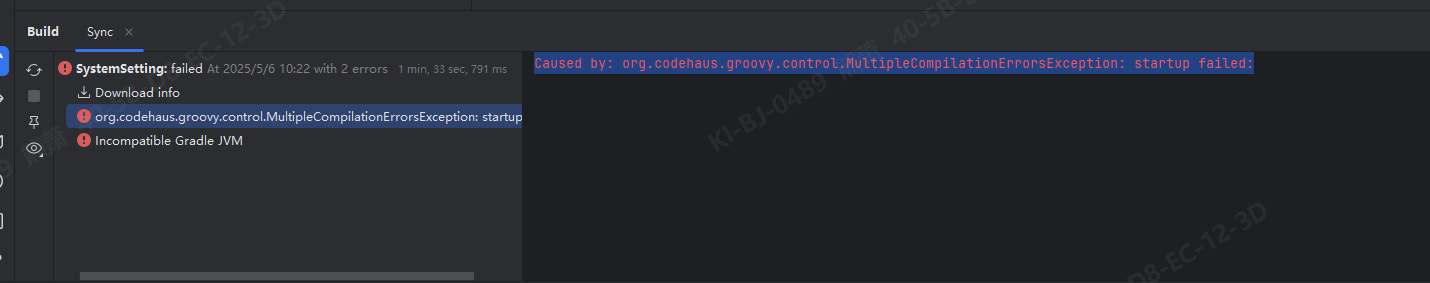 Caused by: org.codehaus.groovy.control.MultipleCompilationErrorsException: startup failed:_your ...