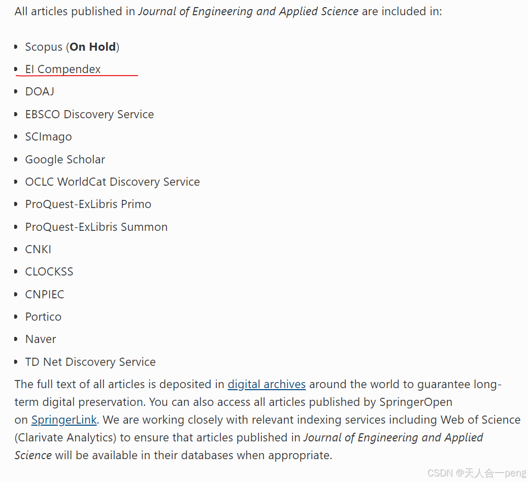 EI 工程索引 Engineering Village期刊_recent advances in electrical & electronic enginee-CSDN博客