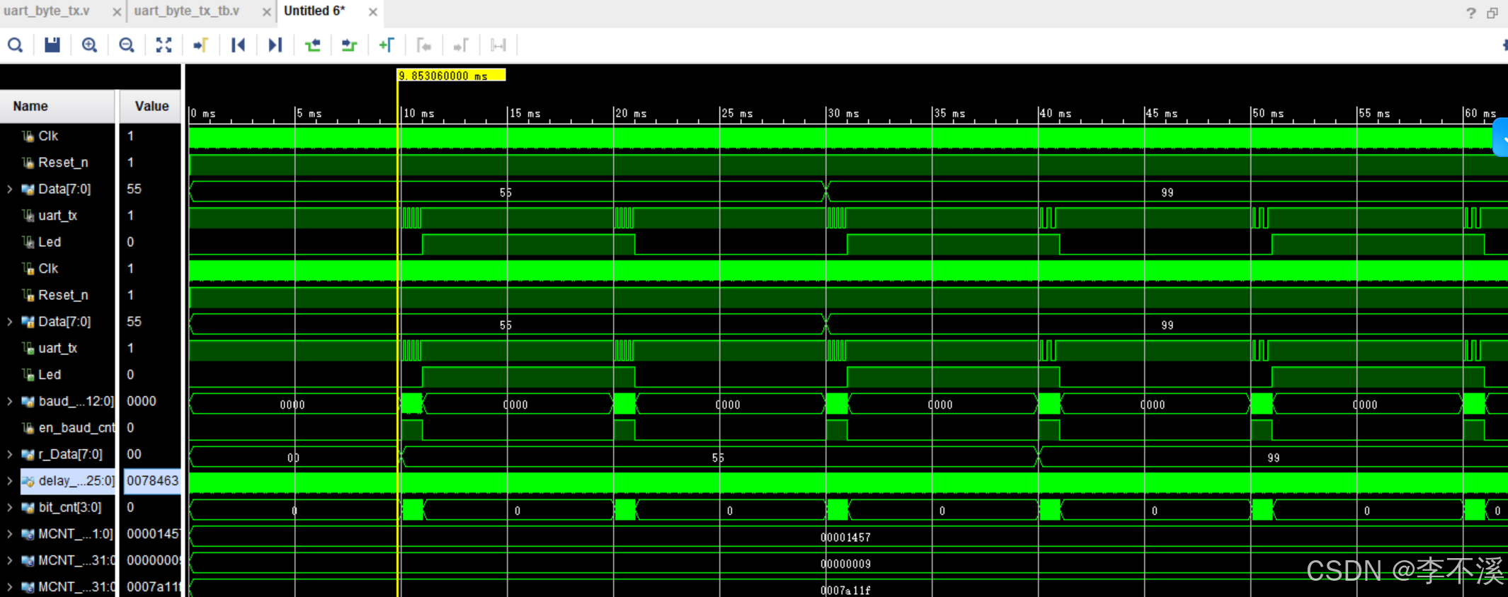 FPGA-VIVADO学习九：串口通信发送_vivado uart-CSDN博客