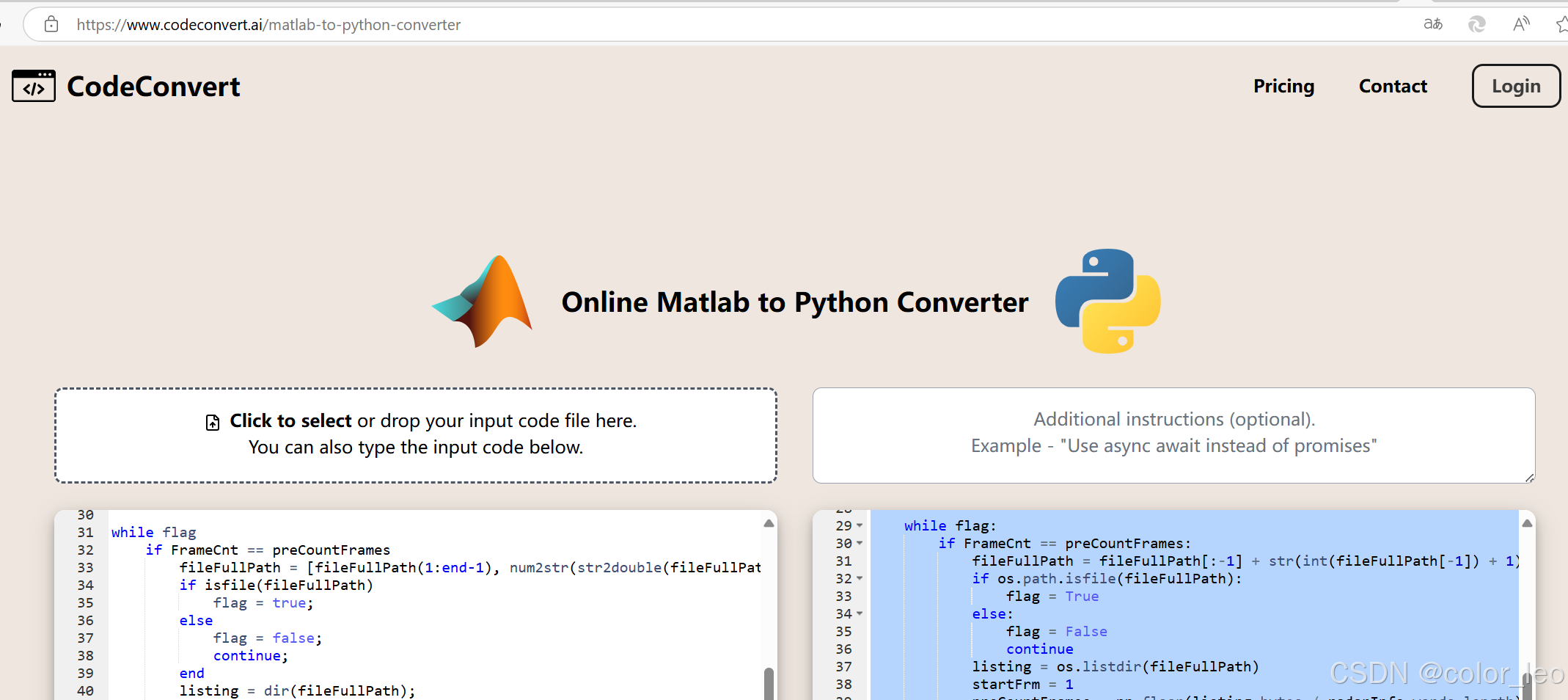 Matlab转python，以及各种编程语言的互转matlab 转python代码 Csdn博客